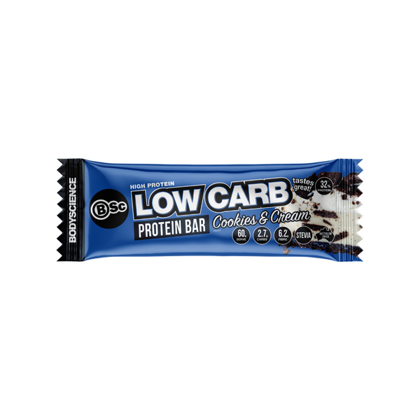 BSc High Protein Low Carb Bar 60g Cookies & Cream - 12 Pack – Fitness ...