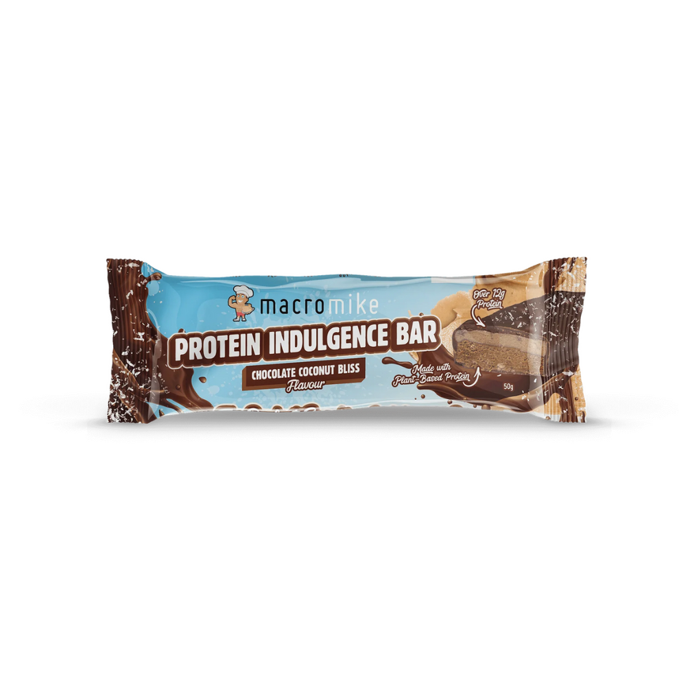 Macro Mike Protein Indulgence Bar Chocolate Coconut Bliss 50g - 12 Pac ...