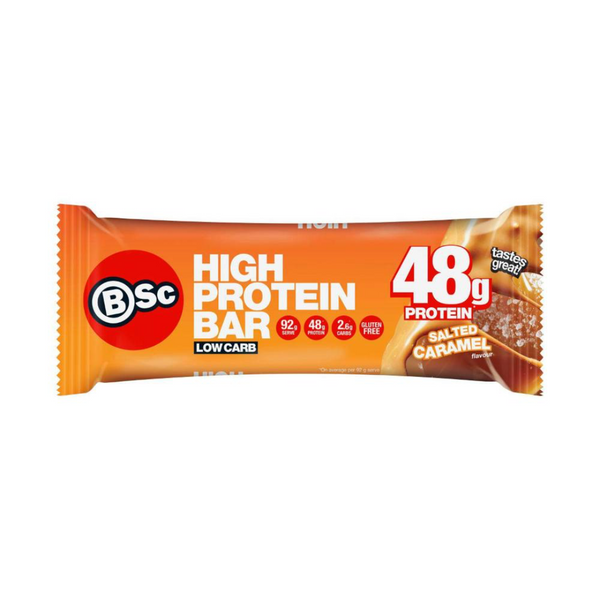 BSc High Protein Low Carb Bar 92g Salted Caramel - 12 Pack – Fitness ...