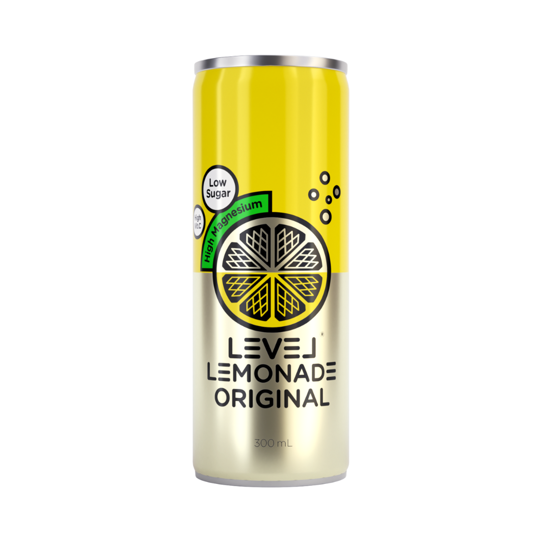 Level Lemonade Original Can 300ml - 12 Pack – Fitness Vending