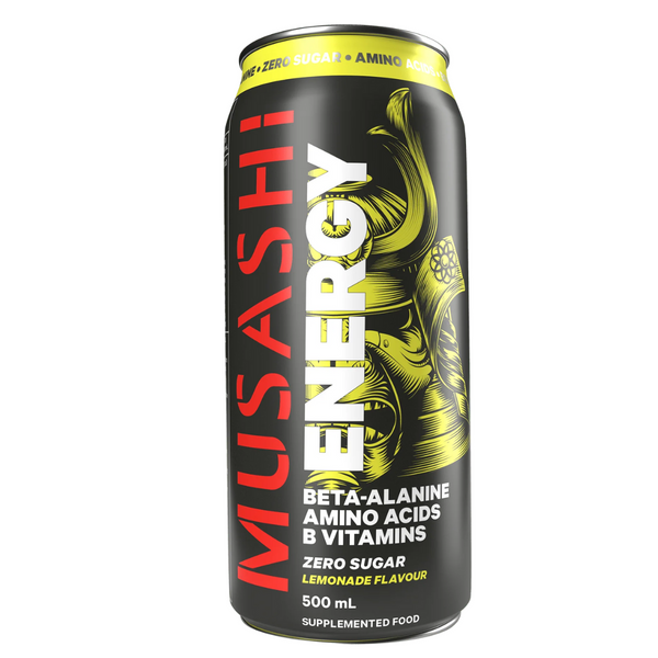 Musashi Energy Drink 500ml Lemonade - 12 Pack – FITNESS VENDING
