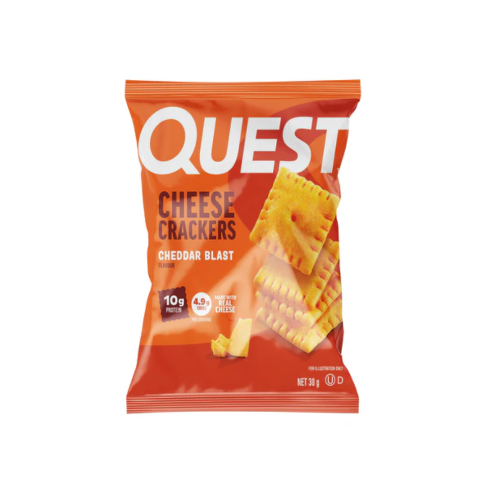 Quest Cheese Crackers 30g Cheddar Blast - 8 Pack – Fitness Vending