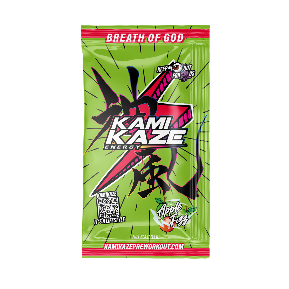Kamikaze Pre Workout Sachet 14.5g Apple Fizz - 10 Pack – Fitness Vending