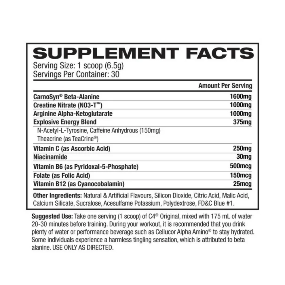 C4 Original Pre-Workout 30 serve - Pink Lemonade – Fitness Vending