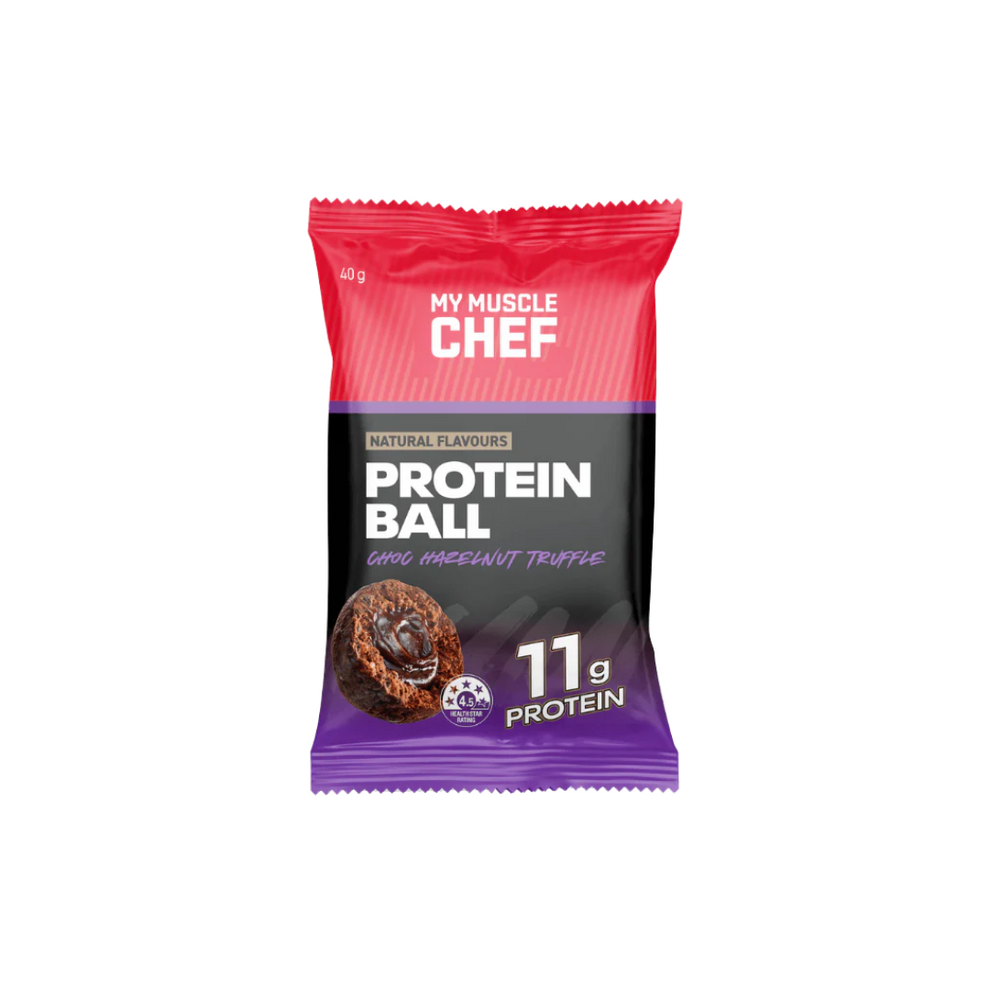 My Muscle Chef Protein Ball 40g Choc Hazelnut Truffle - 12 Pack ...