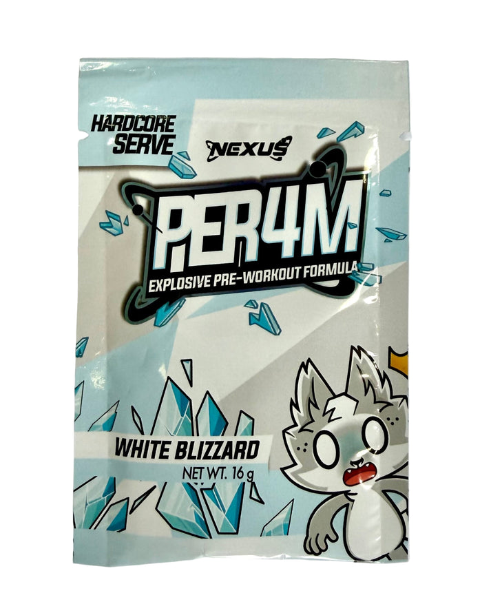 NEXUS Per4m Pre-workout Sachet - White Blizzard - 10 Pack – Fitness Vending