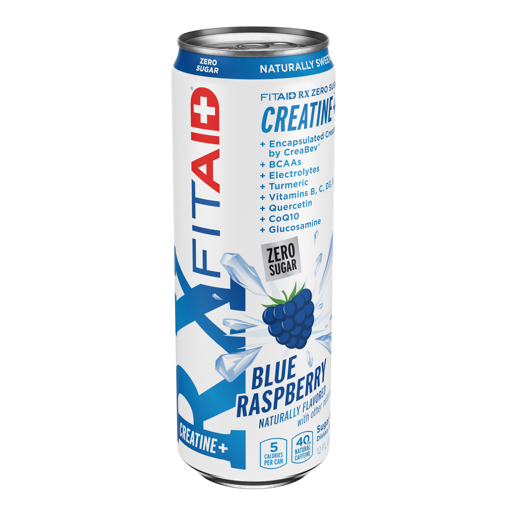FITAID RX ZERO Recovery + Creatine 355ml - Blue Raspberry - 12 Pack ...