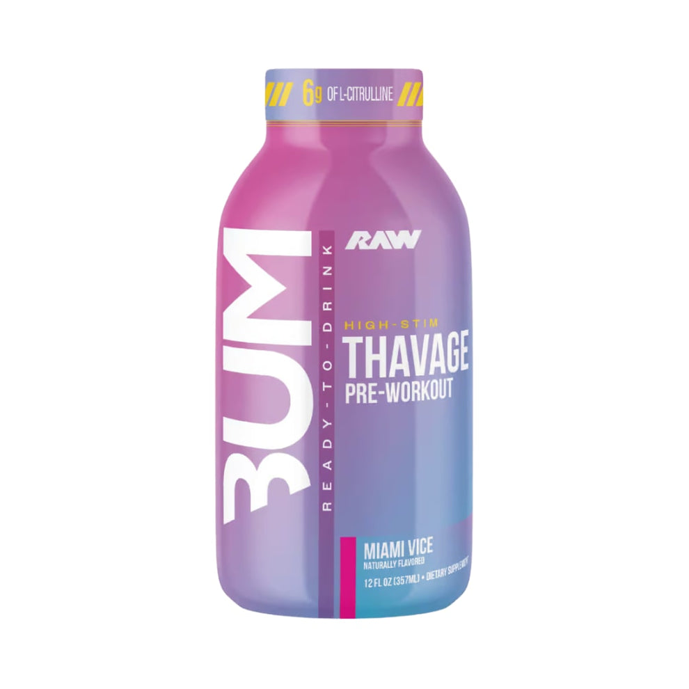 CBUM Thavage Pre Workout RTD 355ml Miami Vice - 12 Pack – Fitness Vending