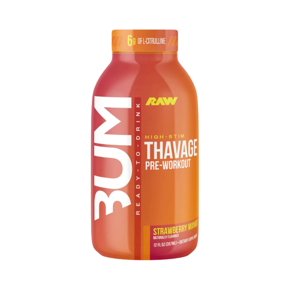 CBUM Thavage Pre Workout RTD 355ml Strawberry Mango - 12 Pack – Fitness ...