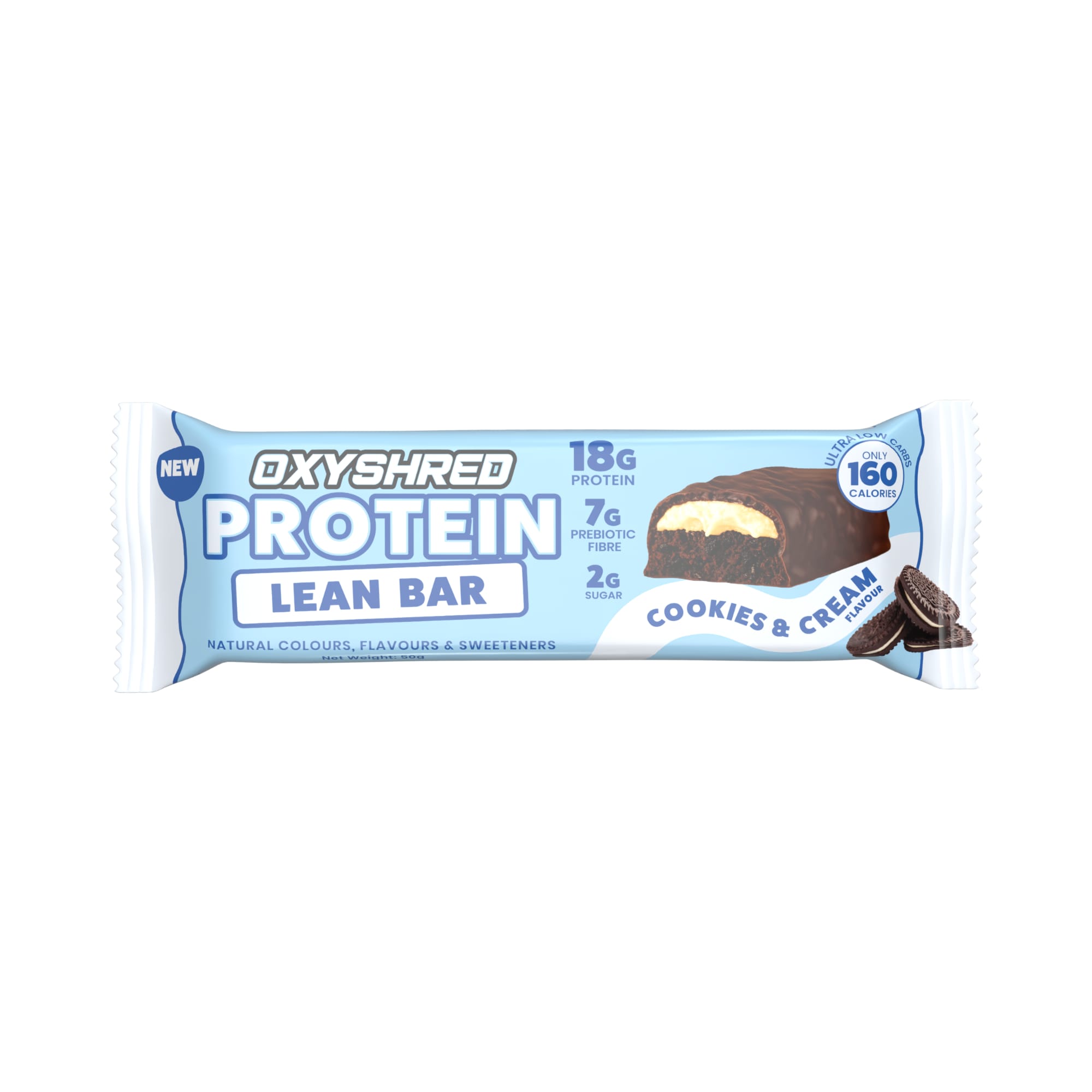Oxyshred Lean Protein Bar 50g Cookies & Cream - 12Pack – Fitness Vending