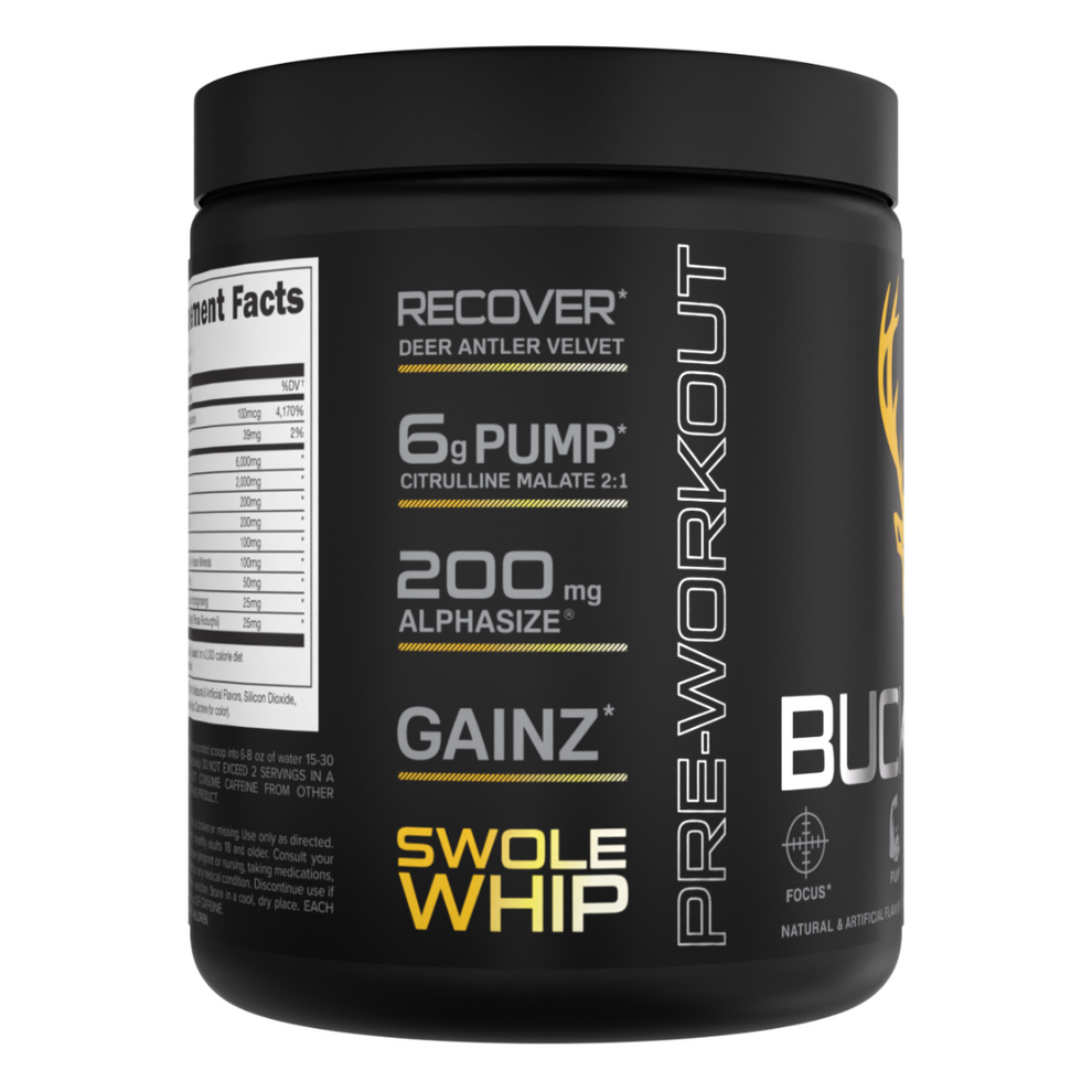 BUCKED UP Pre Workout 30 Serve Swole Whip – Fitness Vending