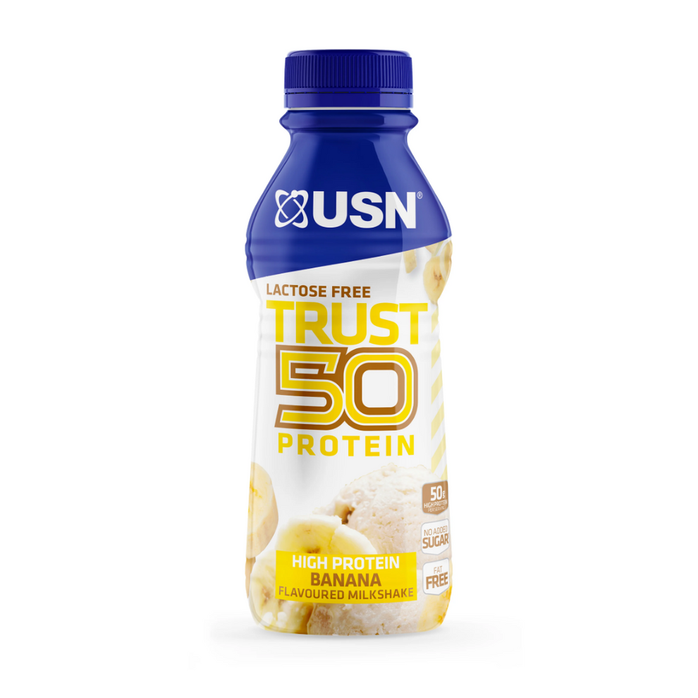 USN Trust 50 Protein Shake 500ml RTD Banana - 6 Pack – Fitness Vending