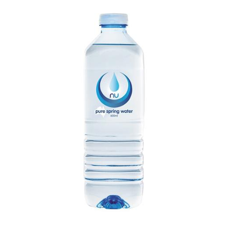 NU Pure Spring Water 600ml Still - 24 Pack – Fitness Vending