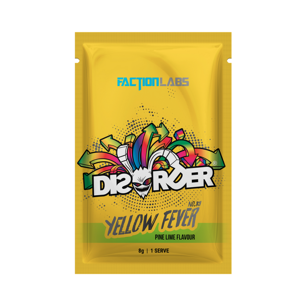 Faction Labs DISORDER Pre-Workout 8g Sachet Yellow Fever - 10 Pack ...